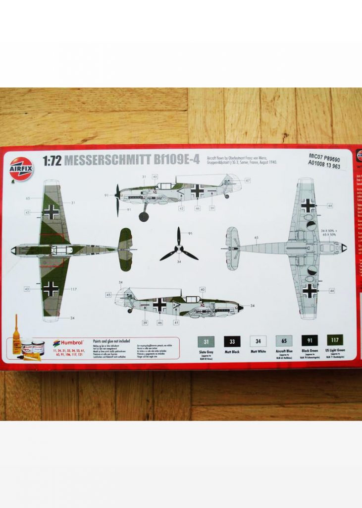 Airfix - Nr. A01008 - 1:72 Messerschmitt Bf 109E-4 - Model Sports : All ...