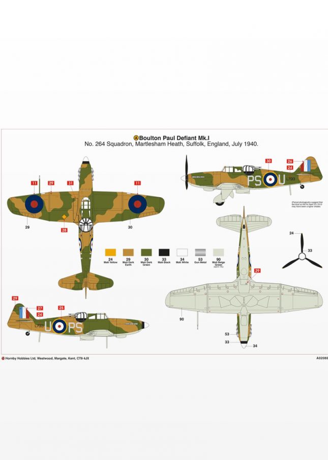 Airfix A02069 Boulton Paul Defiant Mk.1 1:72 - Model Sports : All Radio ...